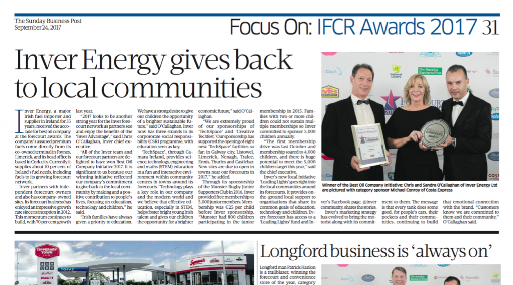 Inver Energy Gives Back To Local Communities - Inver