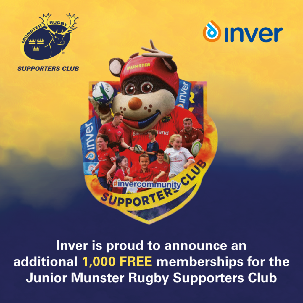 Inver continues to sponsor Junior Munster Rugby Supporters Club! - Inver